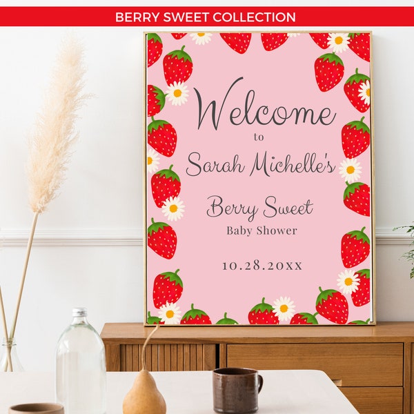 Berry Sweet Welcome Sign - Etsy
