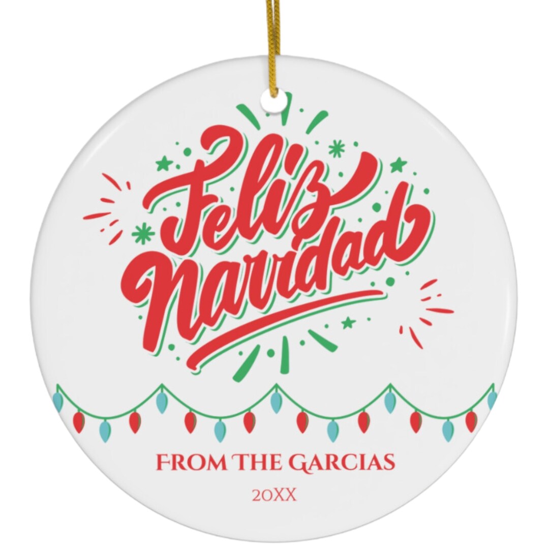 Feliz Navidad Ornament Personalized Ornament Custom Holiday - Etsy