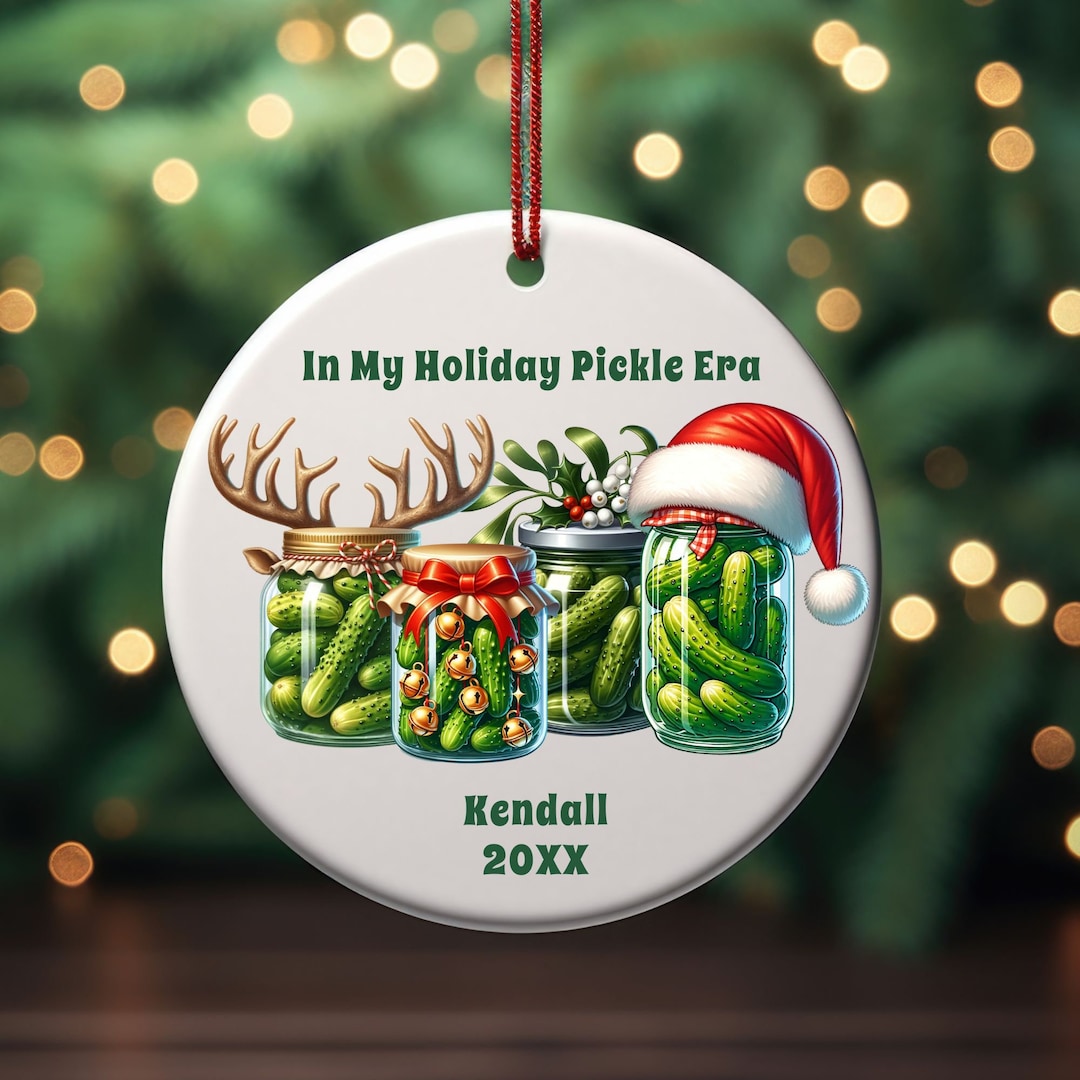 Canned Pickle Jars, Personalized Ornament, Custom Pickle Gift, in My ...