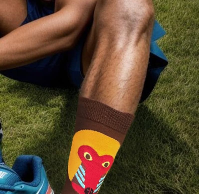 Funny Cute Monkey Socks for Men Slipper Socks Gift for Him Valentine ...