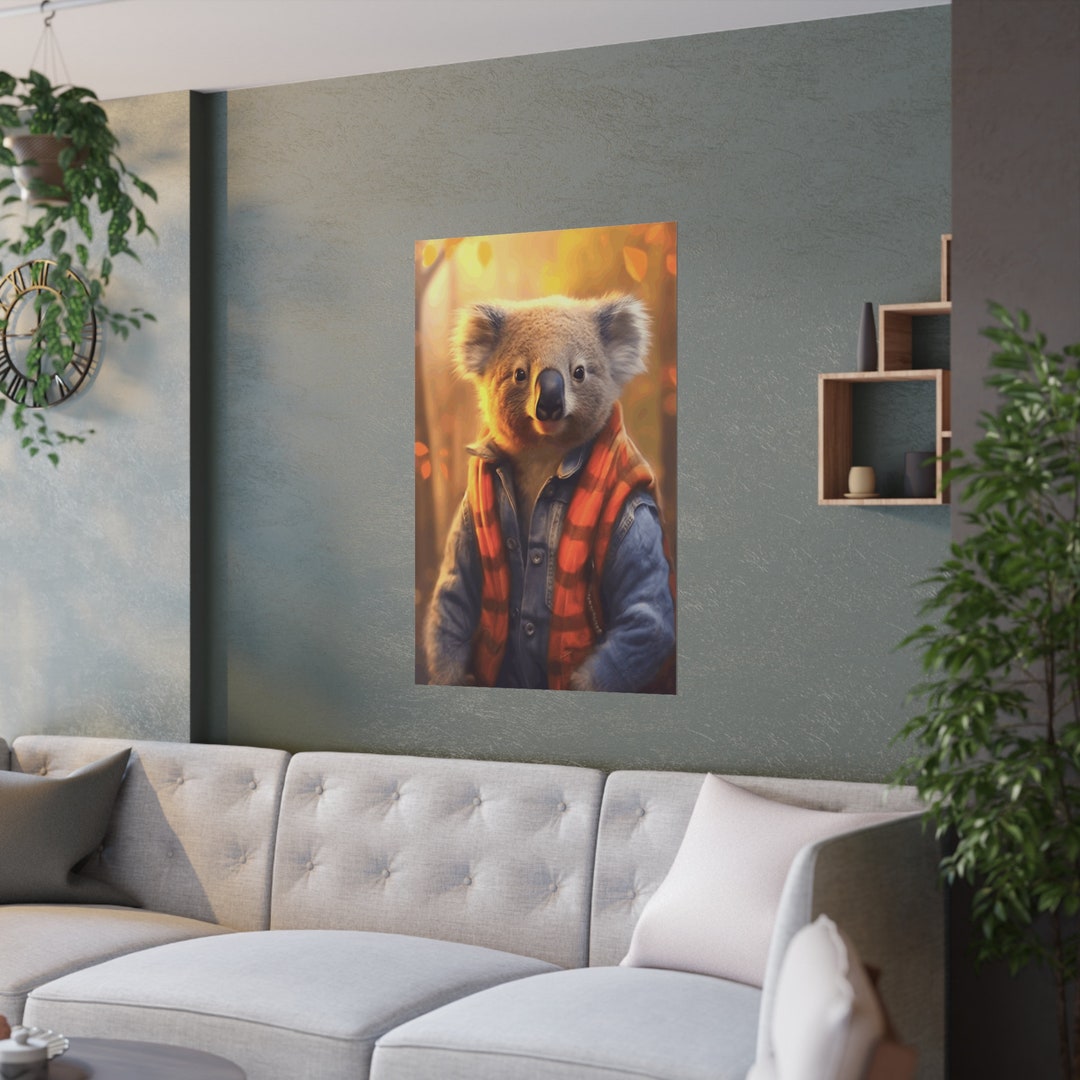 Korbin the Koala Poster Print / Gallery Style Portrait / Realistic ...