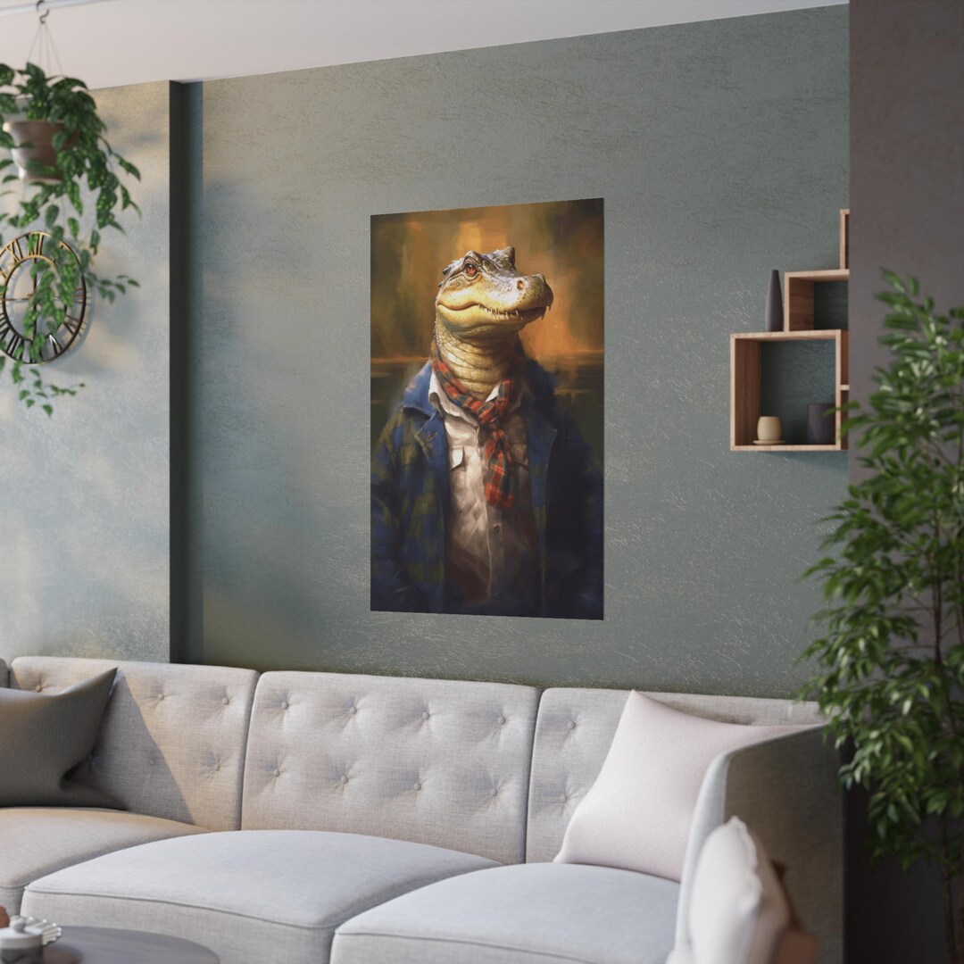 Alvin the Alligator Poster Print / Gallery Style Portrait / Realistic ...
