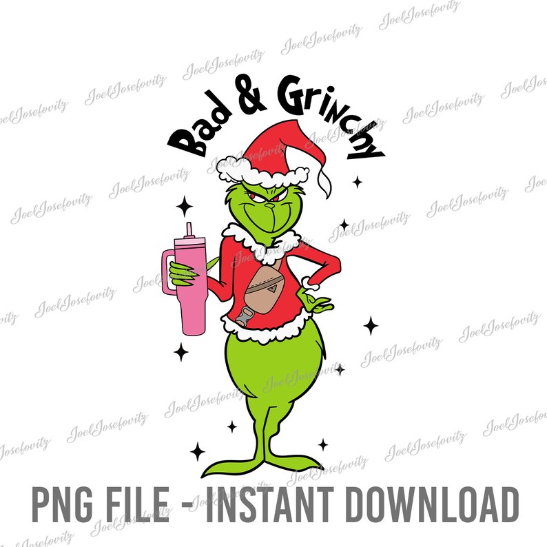 Bad and Grinchy Png Funny Grinch Png Merry Grinchmas Png - Etsy