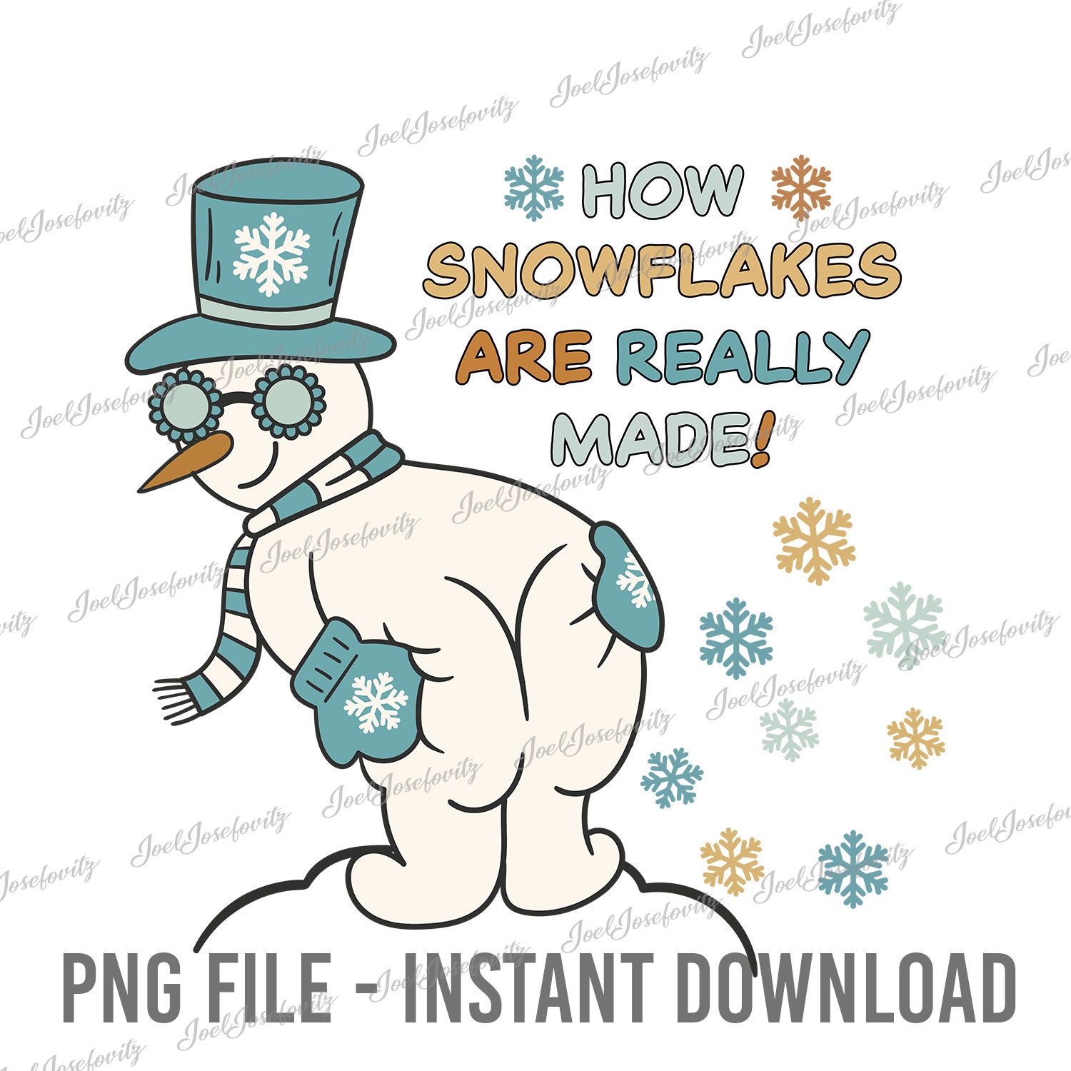 How Snowflakes Are Really Made Png, Funny Christmas Png, Funny Snowmen ...