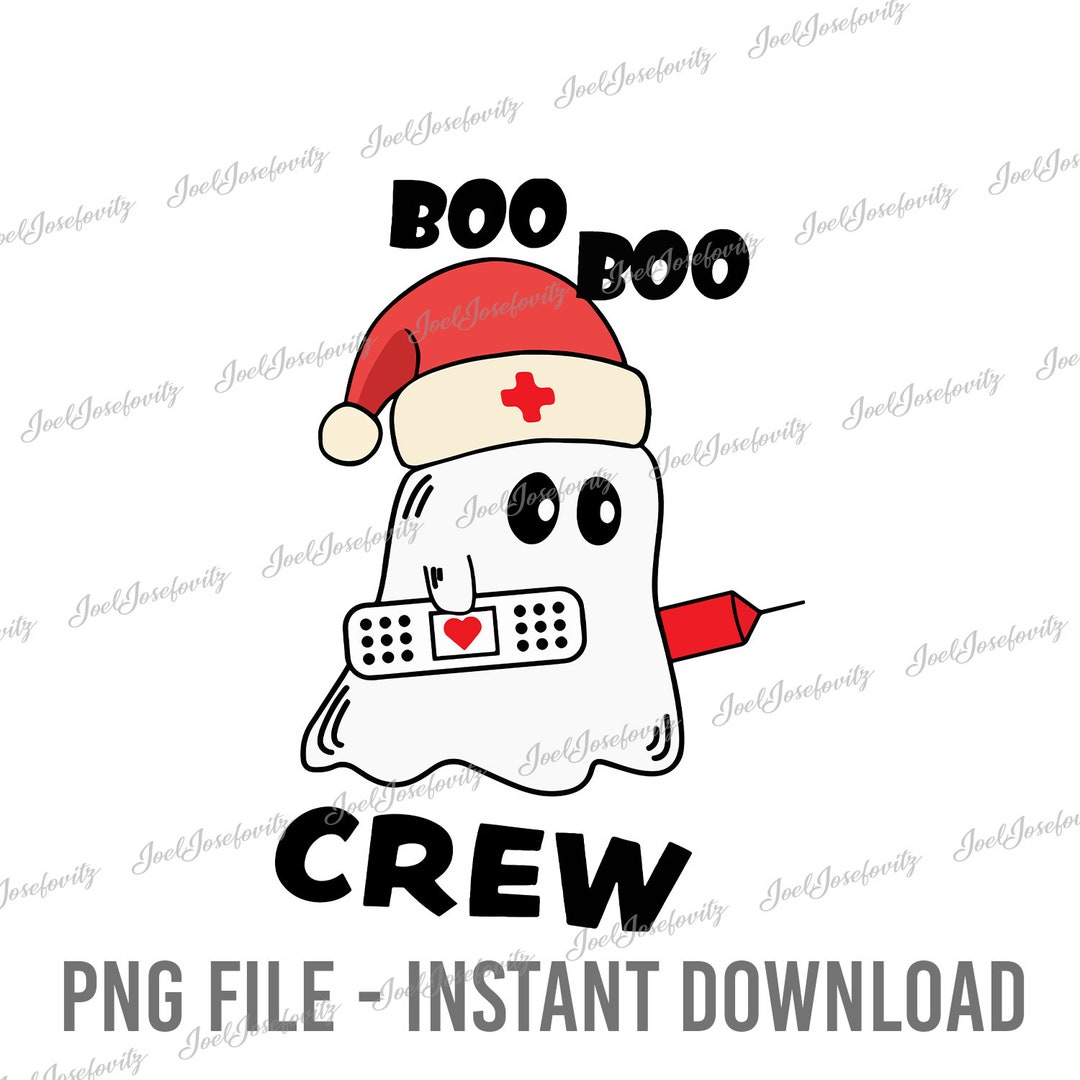 Boo Boo Crew Nurse Christmas Png Ghost Nurse Png Icu Nurse - Etsy