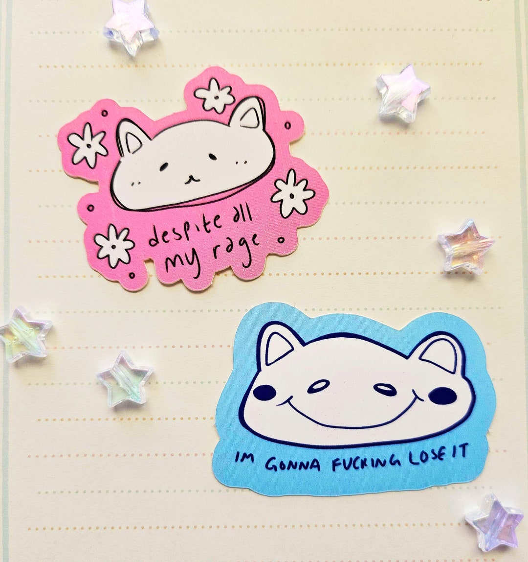 Smiling Rage - Vinyl Matte Stickers - Etsy