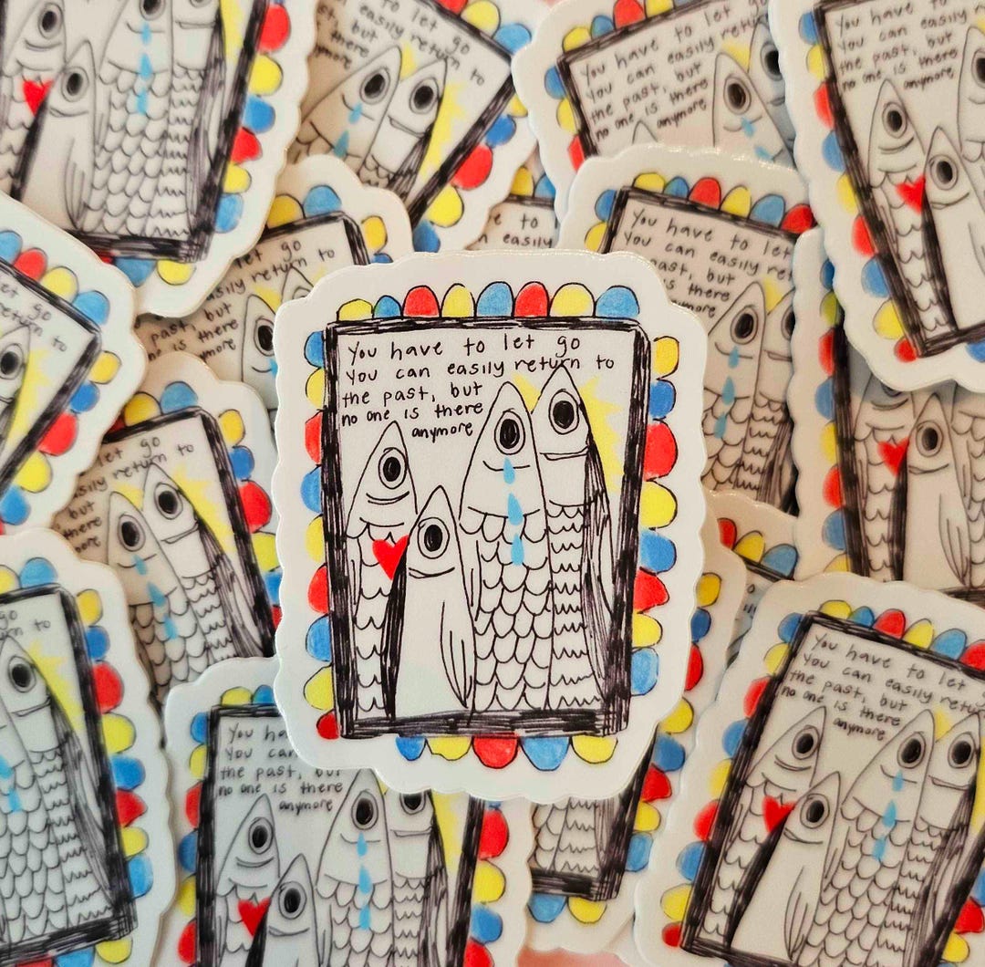 Let Go, Fish - Vinyl Matte Sticker - Etsy