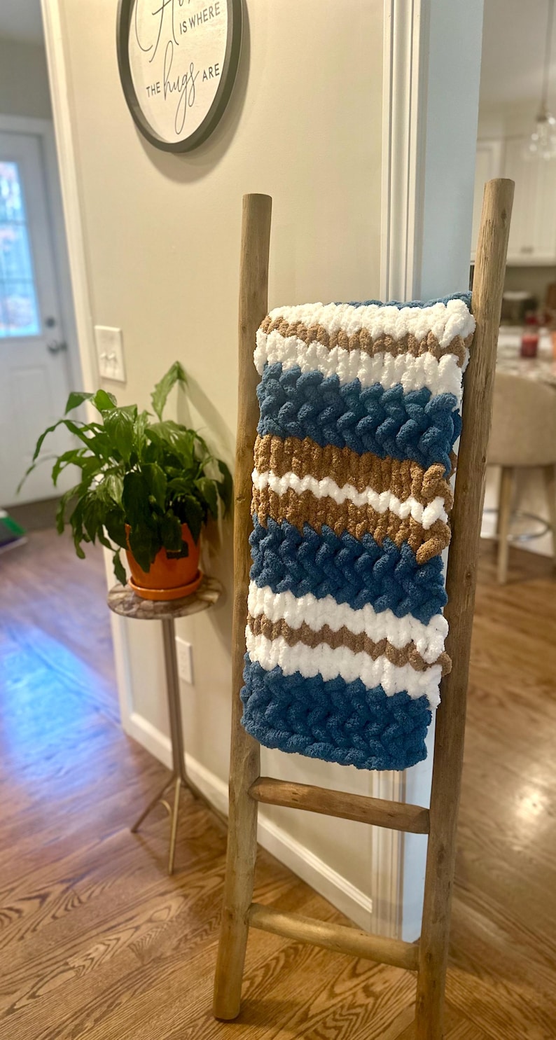 Chunky Hand Knit Baby Blanket Pattern by Wistfully Woven - Cozy Cloud ...