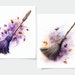 Watercolor Magic Broom Halloween Clipart Spooky Season Witch Mystic ...