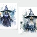 Watercolor Witch Clipart Smoky Shadow Dark Fantasy Witchy Aesthetics ...