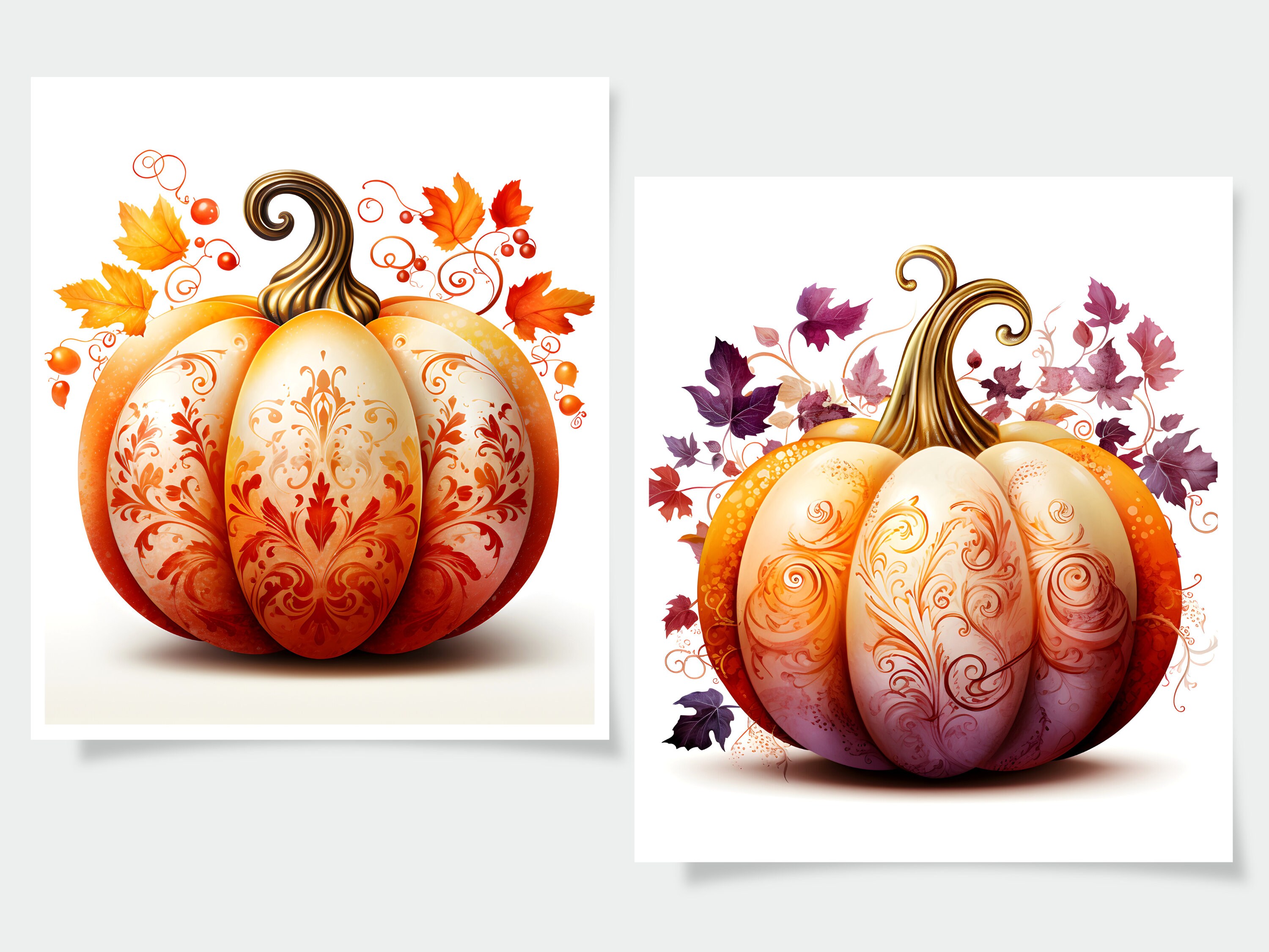 Pretty Pumpkin Clipart Fall New Boho Earthy Autumn Aesthetics ...