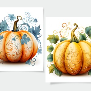 Pretty Pumpkin Clipart Fall New Boho Earthy Autumn Aesthetics ...