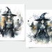 Watercolor Witch Clipart Smoky Shadow Dark Fantasy Witchy Aesthetics ...