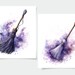 Watercolor Magic Broom Halloween Clipart Spooky Season Witch Mystic ...