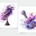Watercolor Magic Broom Halloween Clipart Spooky Season Witch Mystic ...