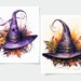 Watercolor Witch Hat Clipart Halloween Spooky Season Fall Witch ...