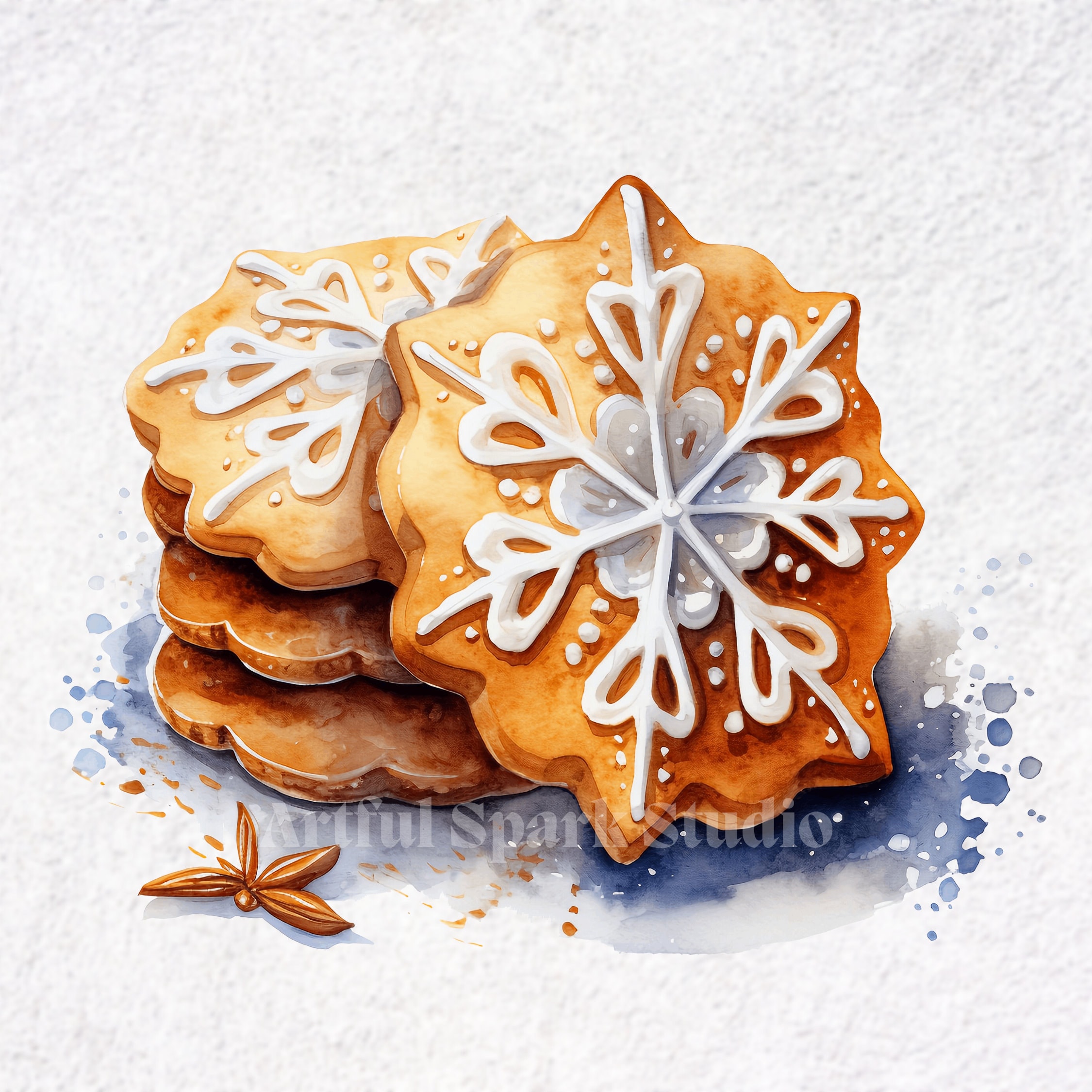 Christmas Cookies Clipart PNG Holiday Baked Sweet Star Dessert Festive ...