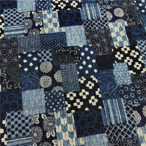 Patchwork Denim Fabric - Etsy