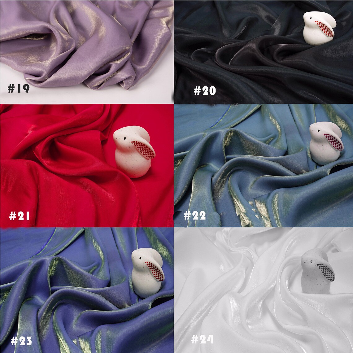 A Sample of Color Card Satin Gradient Two-tone Gradient Silk - Etsy