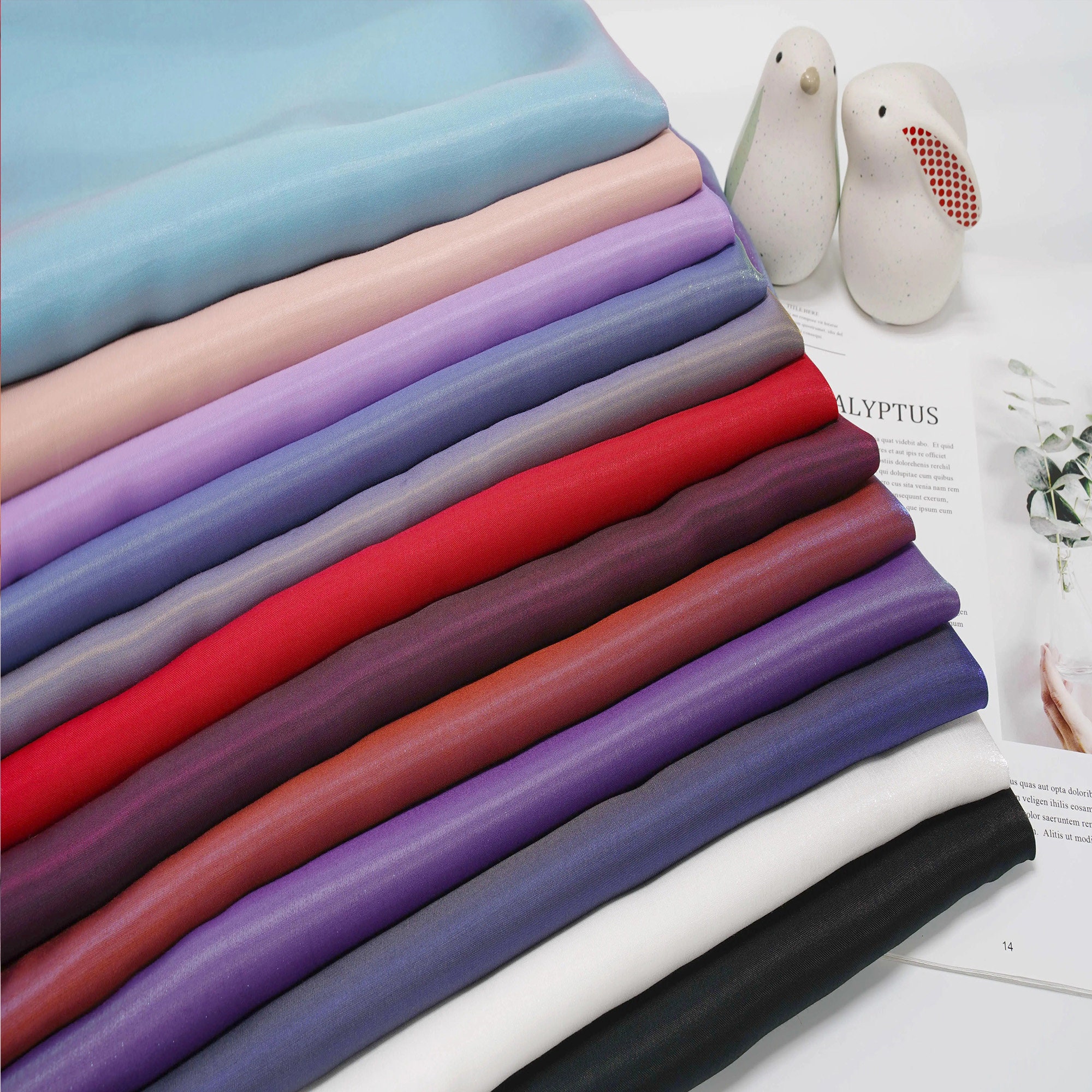 A Sample of Color Card Satin Gradient Two-tone Gradient Silk - Etsy