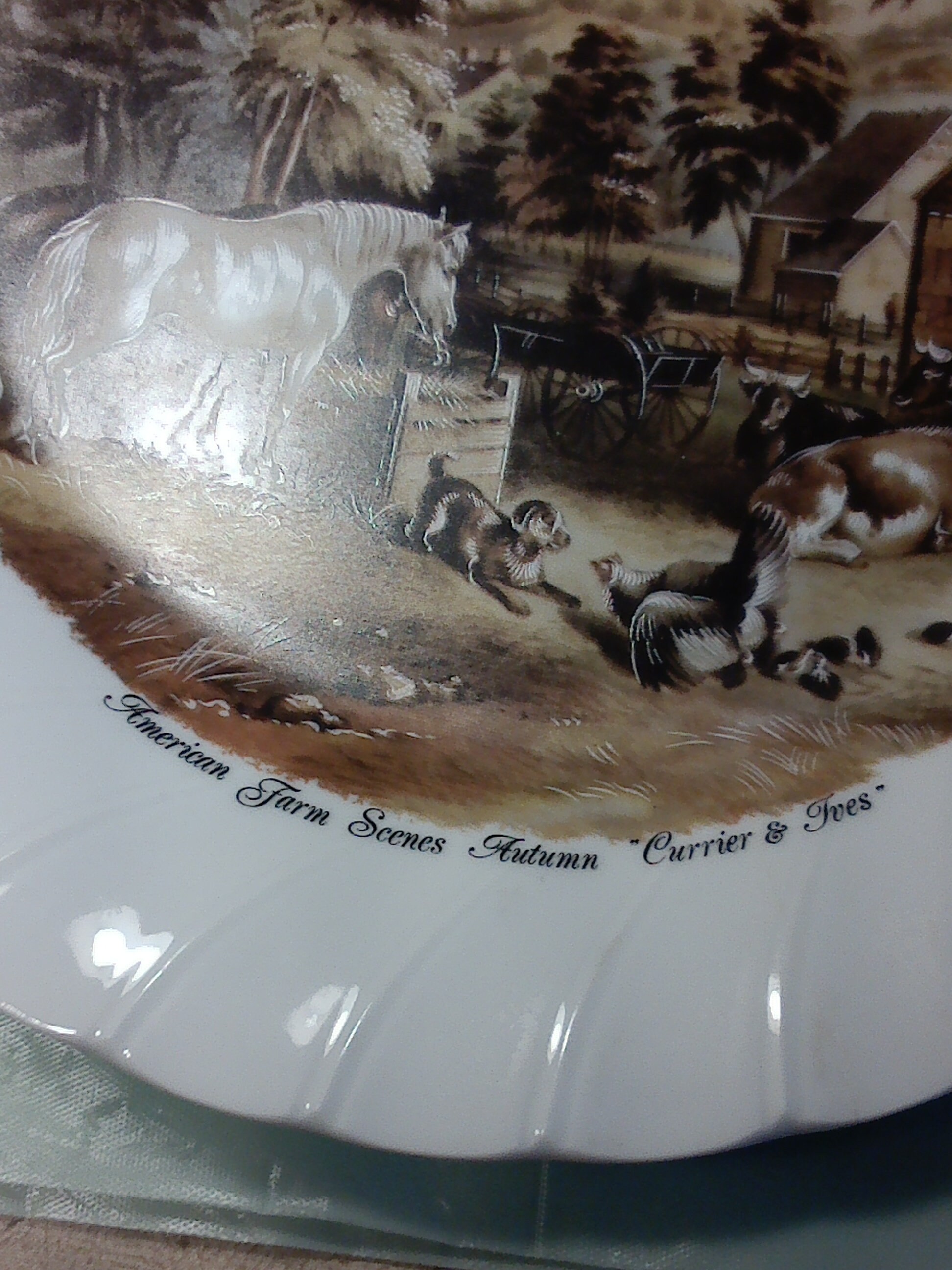 Currier & Ives, American Farm Series Plate - Etsy