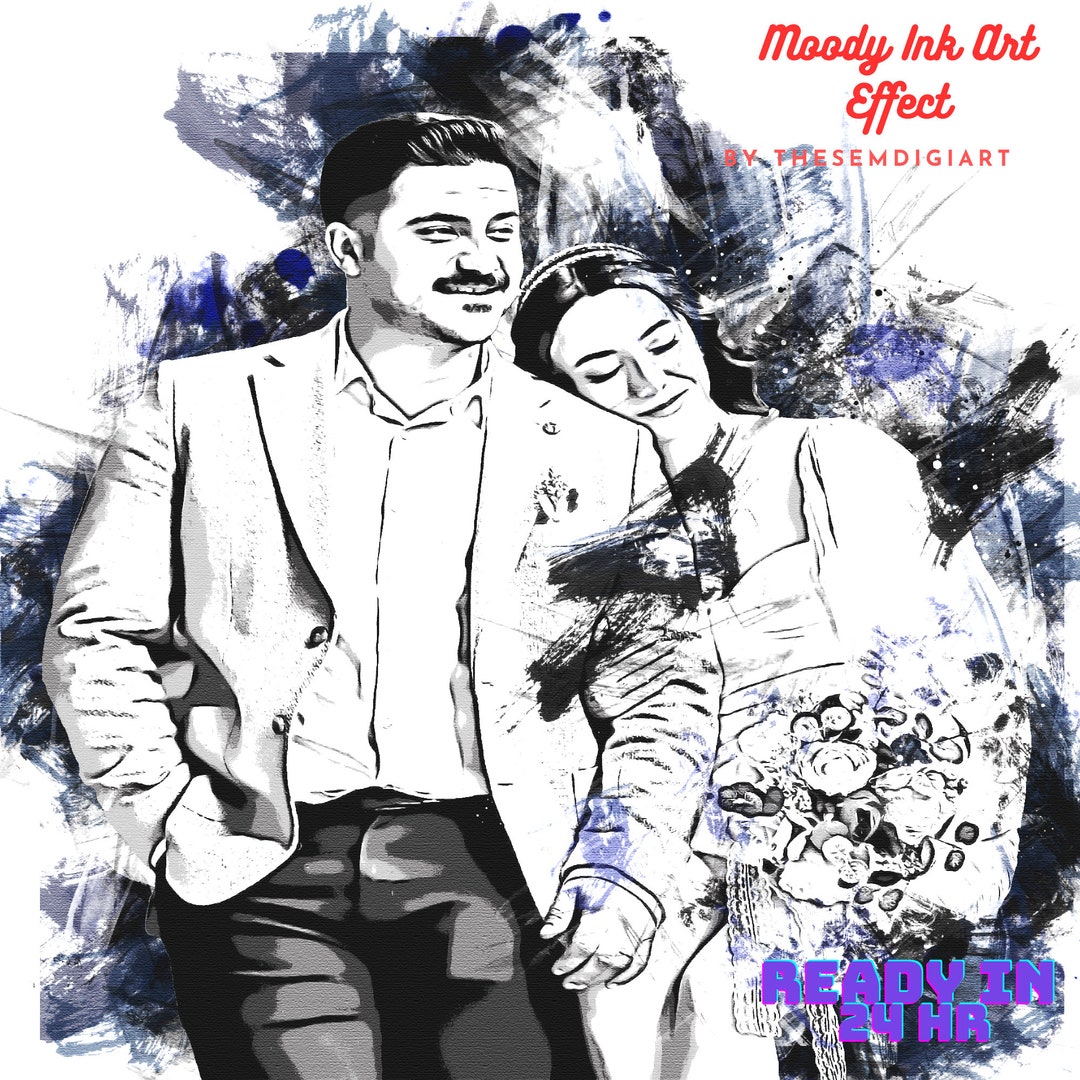 Custom Moody Ink Art Effect Photo Editing Service for Social - Etsy