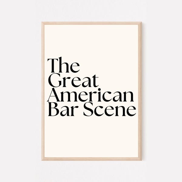 American Bar Scene Zach Bryan - Etsy