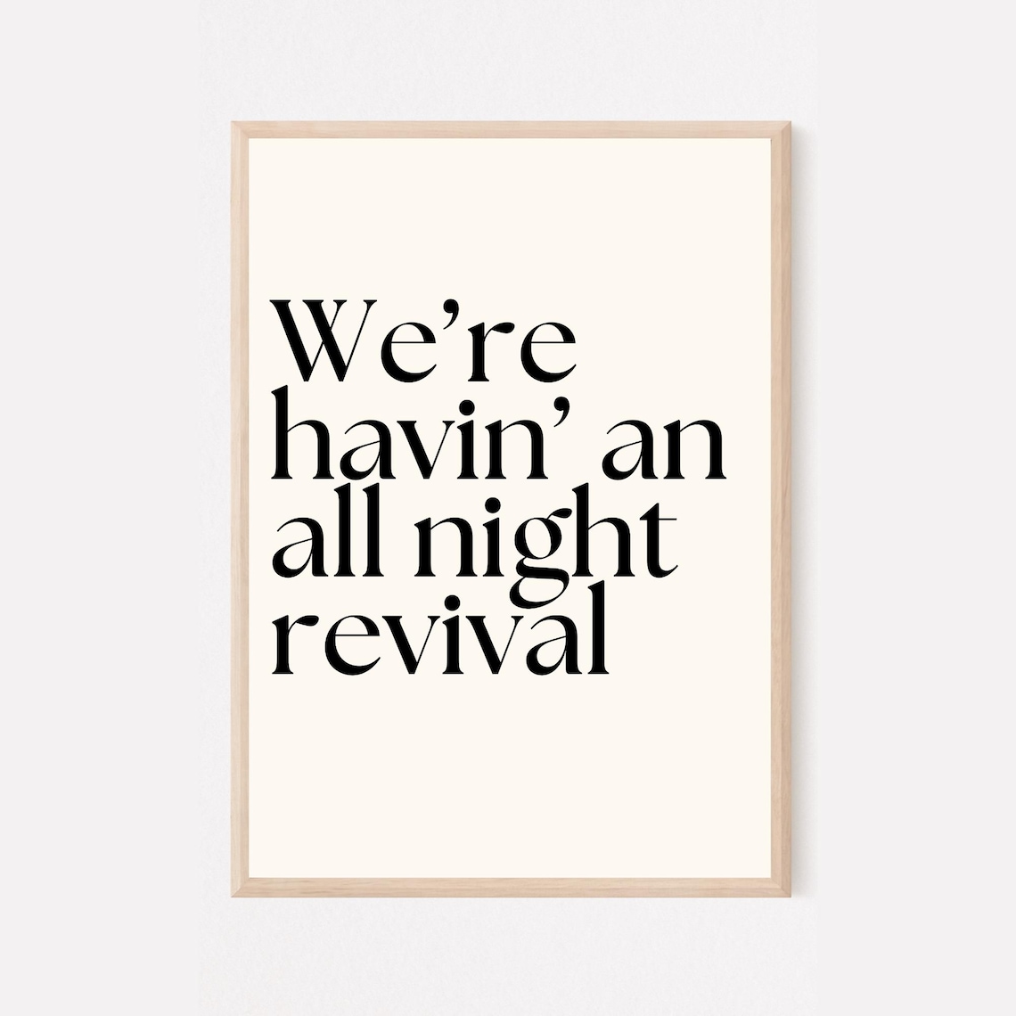 All Night Revival Wall Art, Zach Bryan Wall Art, Trendy Wall Art, Zach ...