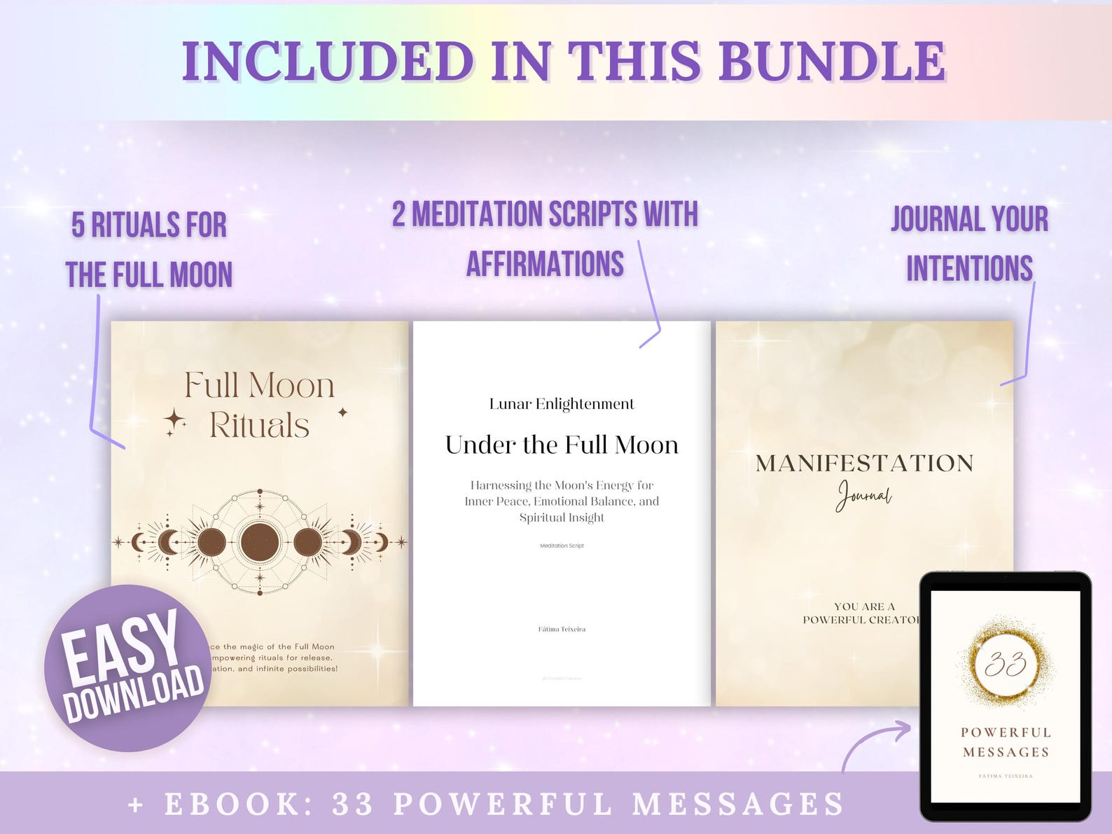 Full Moon Ritual Bundle, Moon Phase Printables, Lunar Cycle Rituals ...
