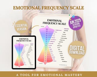 Emotional Frequency Chart: High Resolution Therapy Tool (PDF Wall Art ...