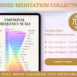 Poster Emotional Frequency Scale | Emotional Chart | Frequency Wall Art ...