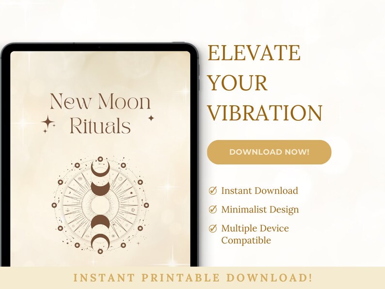 New Moon Bundle, Moon Phase, Lunar Cycle Rituals, Intention Setting ...
