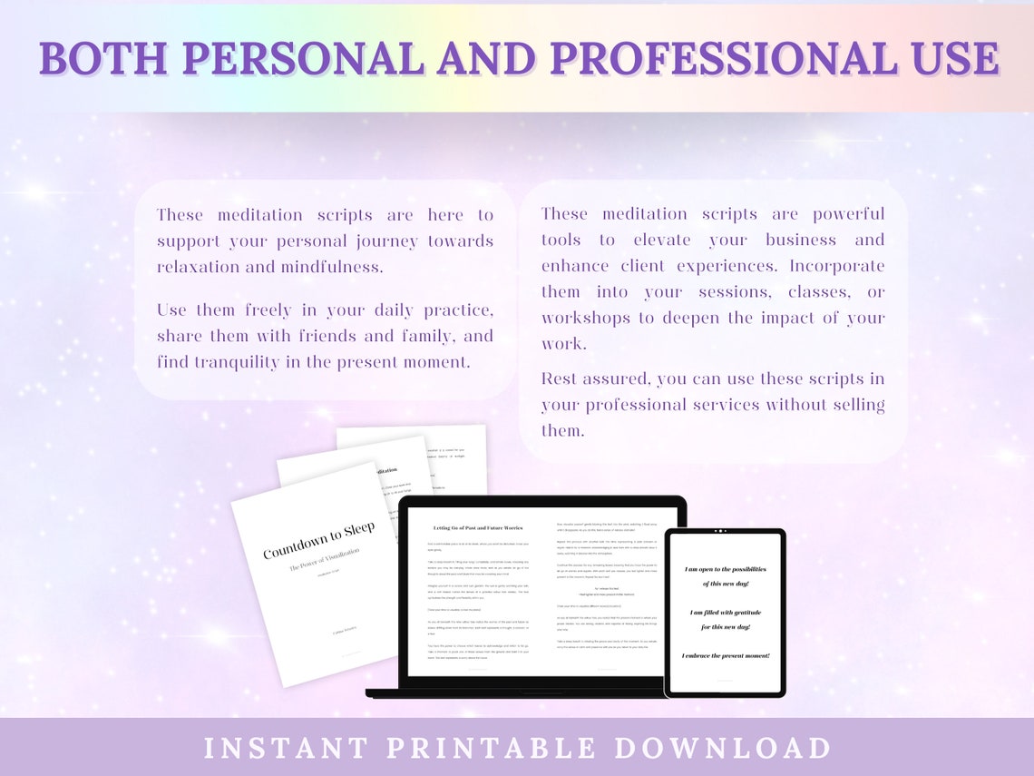 Sleep Meditation Script Bundle, Insomnia Relief Meditation Scripts ...