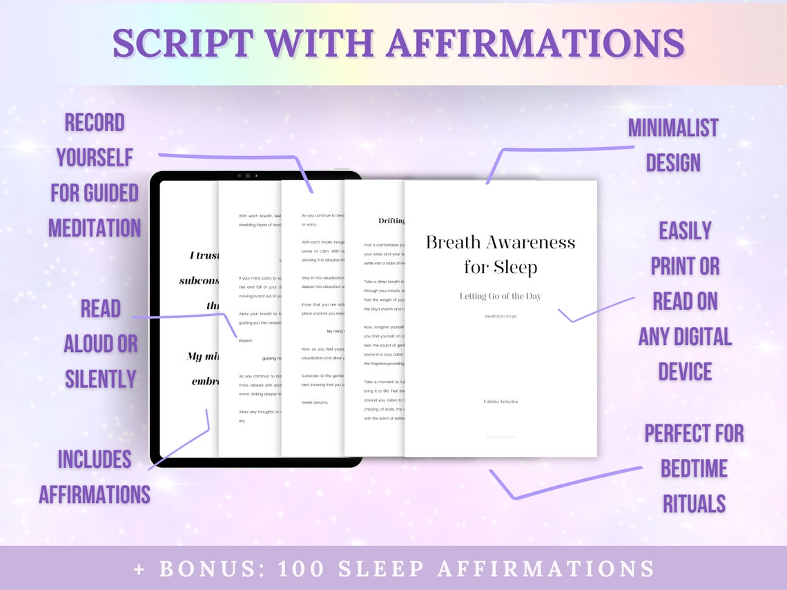 Sleep Meditation Script Bundle, Insomnia Relief Meditation Scripts ...