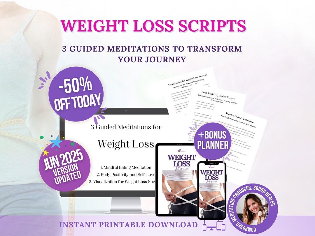 Weight Loss Meditation Bundle: Guided Scripts & Planner (PDF) - Etsy
