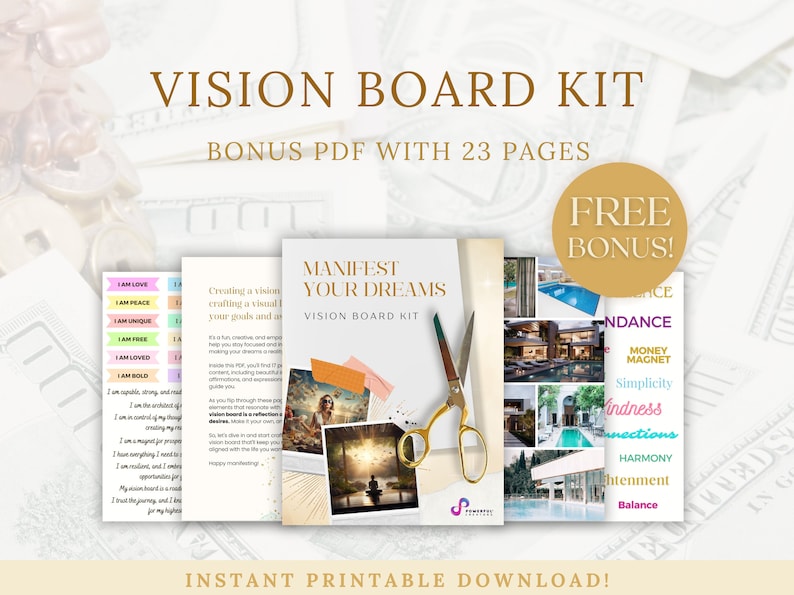 Money Manifestation Cheque Printable, Checks for Vision Board, Wealth ...