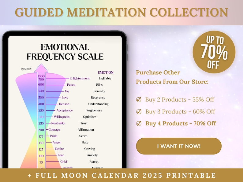 Emotional Frequency Chart: High Resolution Therapy Tool (PDF Wall Art ...