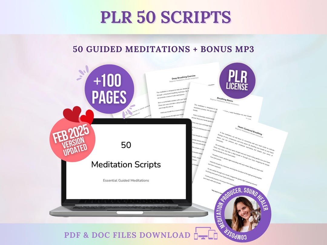 PLR 50 Guided Meditation Scripts, PLR Scripts, Mindfulness Scripts ...