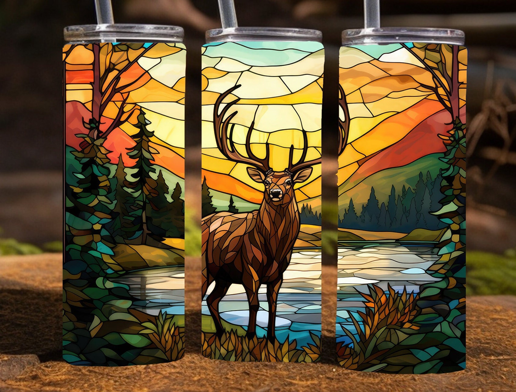 Stained Glass Patterns Elk