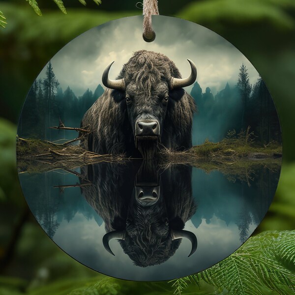Bison Ornament - Etsy