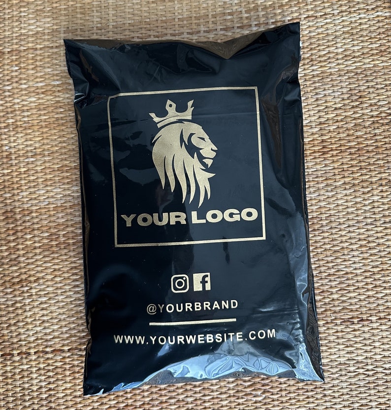 Custom Black Poly Mailer Custom Shipping Bags Polymailer Design Custom ...