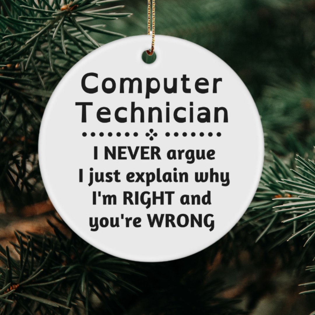 Computer Tech Ornament, Computer Tech Gift, Funny Gift for Computer ...