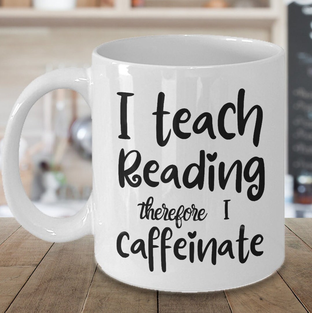 Funny Reading Teacher Mug, Back to School Gift for Reading Teacher Who ...
