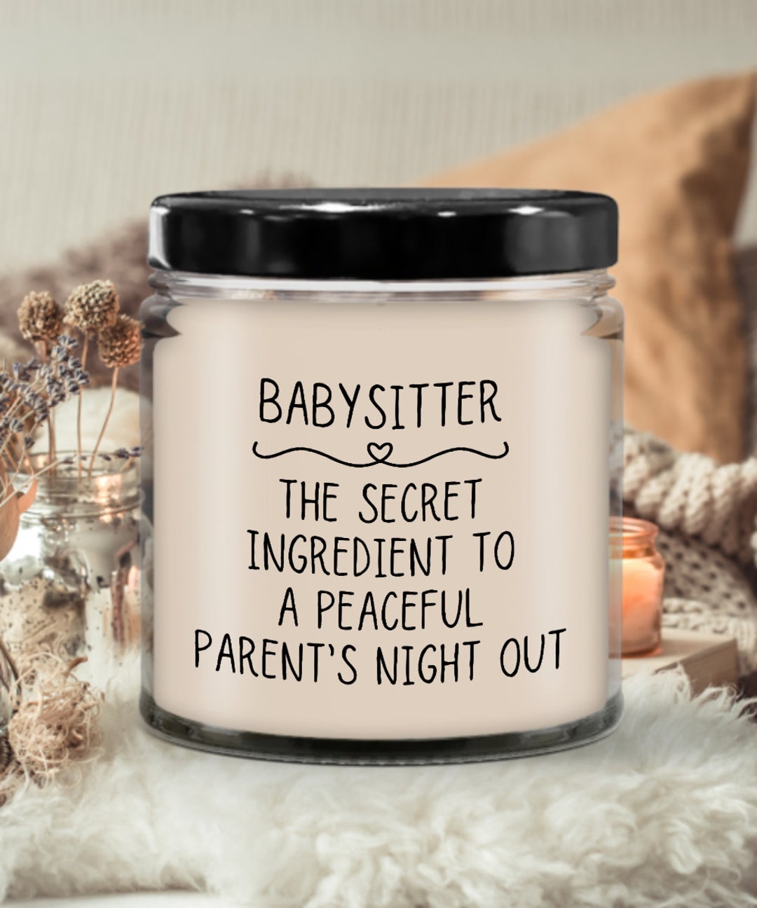Babysitter Candle, Babysitter Present, Gift for Babysitter, Babysitter ...
