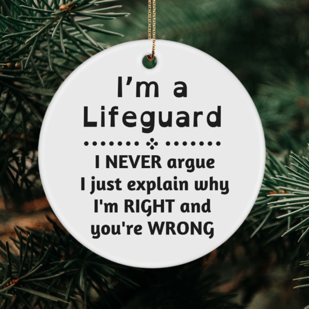 Lifeguard Ornament, Lifeguard Gift Idea, Lifeguard Christmas Keepsake ...