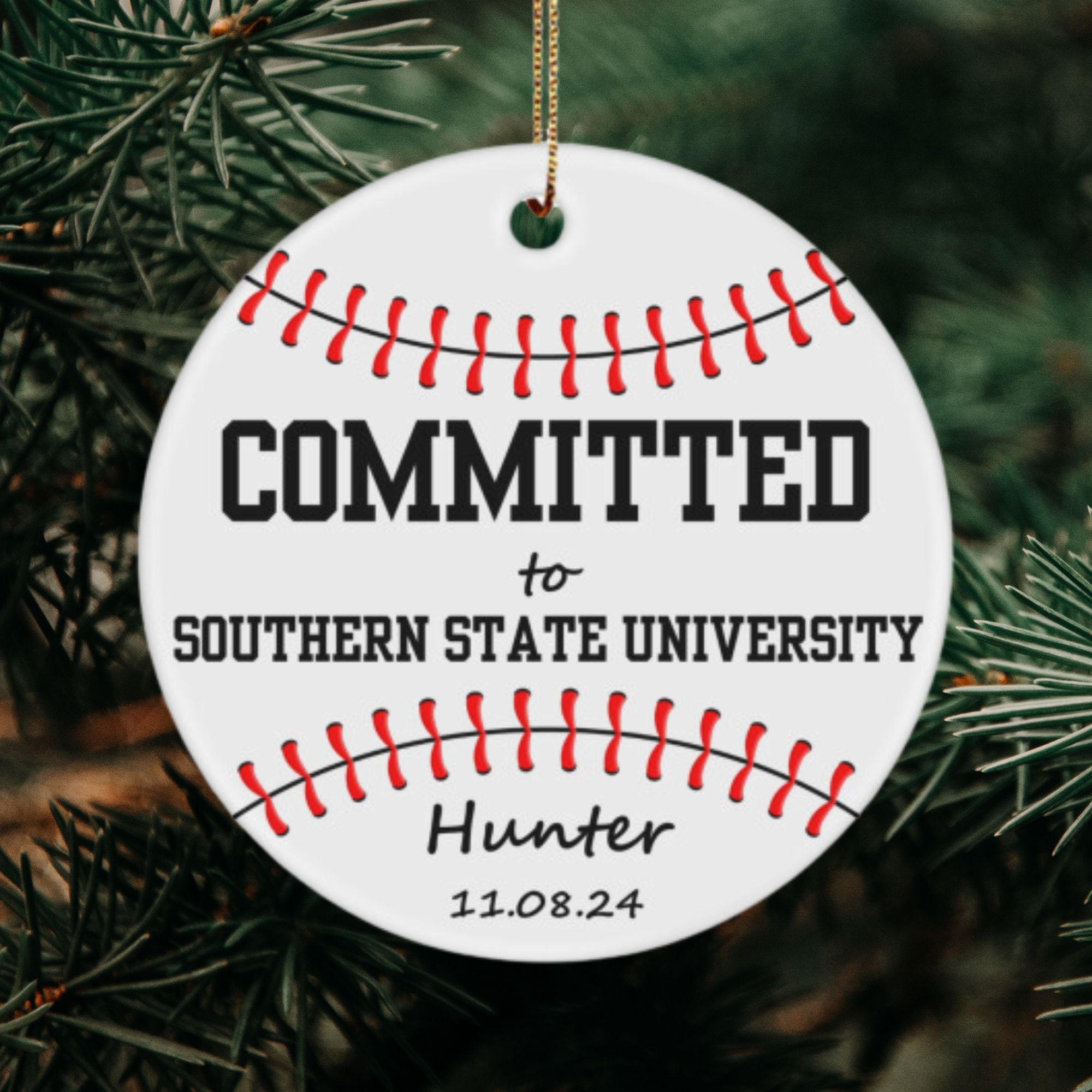National Signing Day Ornament, Committed to College Baseball Keepsake ...