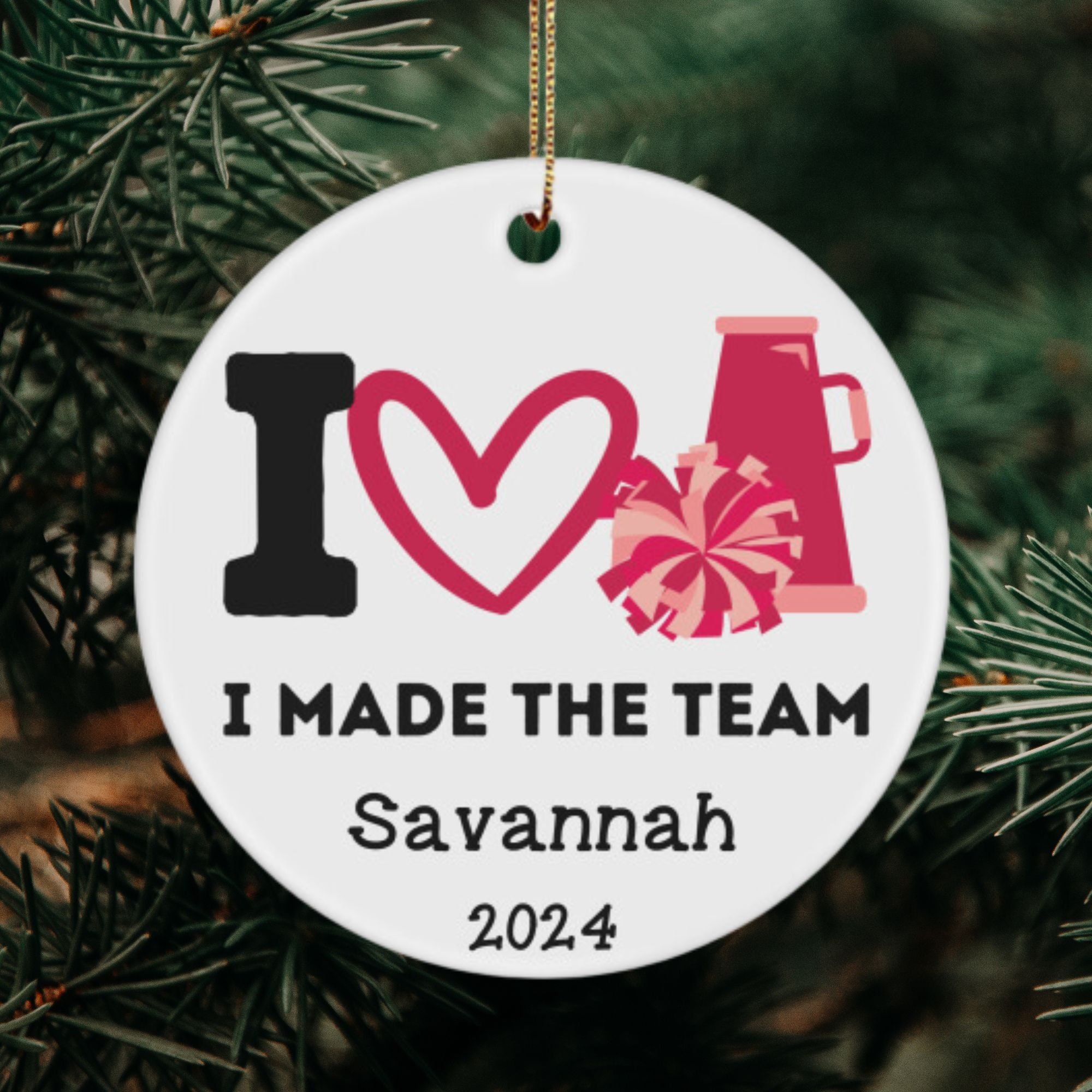 Custom Cheerleading Ornament, Cheerleader Tryouts Keepsake ...