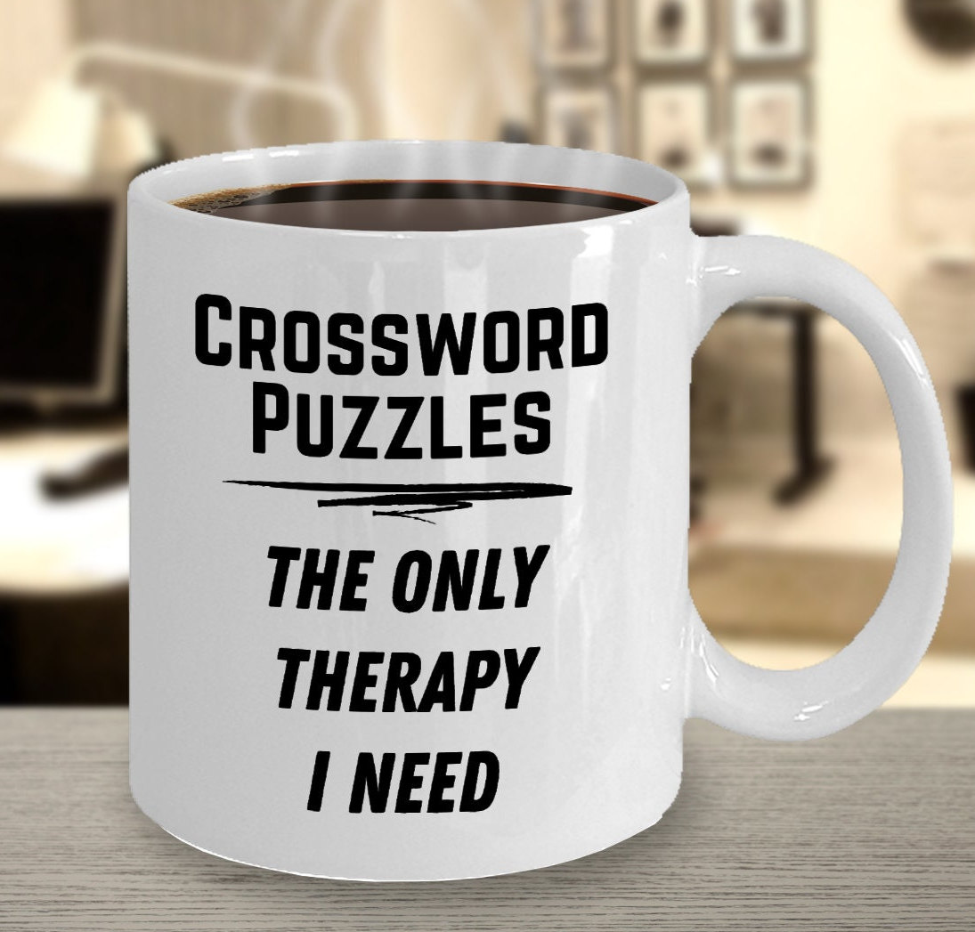 Crossword Puzzle Mug, Crossword Puzzle Gift, Gift for Cruciverbalist ...
