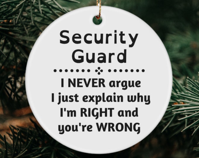 Security Guard Ornament, Security Guard Gift, Security Guard ...