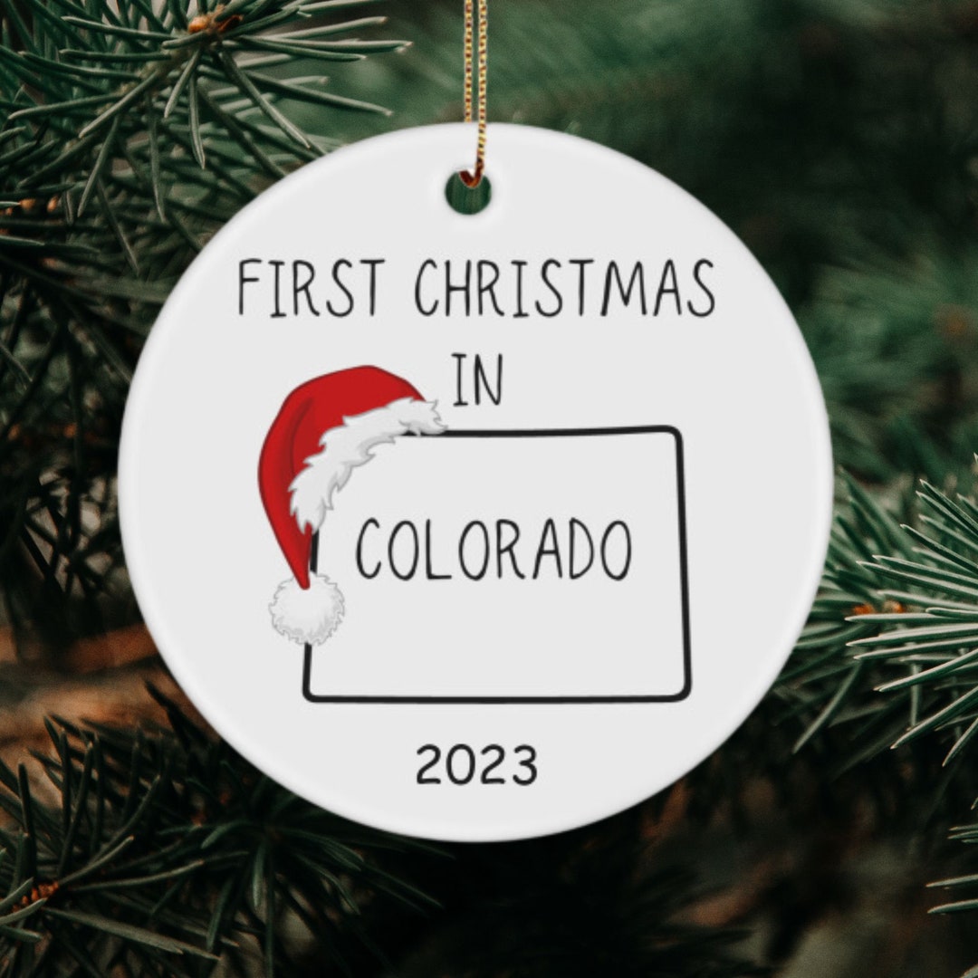 First Christmas in Colorado Custom Ornament, Relocating to Colorado ...